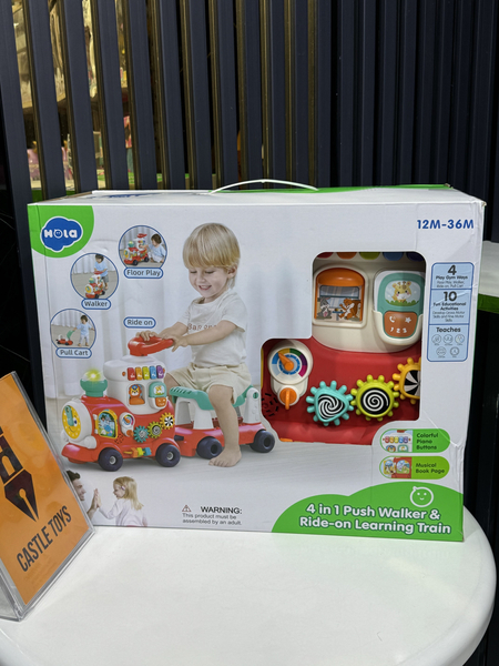 Каталка Толокар Паровоз 4 в 1 световые звуковые эффекты Hola Toys