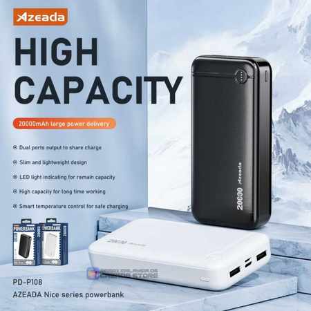 +ДОСТАВКА! Оригинал Повербанк Azeada PD-P108 с емкостью 20 000 мАч