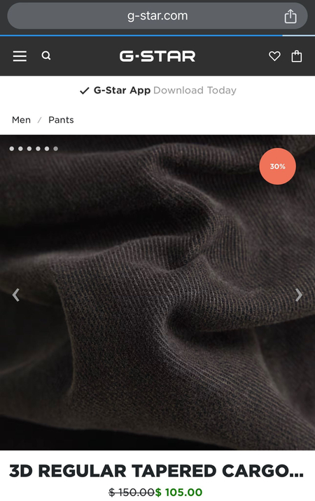 G-star 3D regular tapered cargo pants
