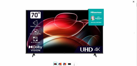 Продается Новый телевизор Hisense 70A6K UHD4K smart tv