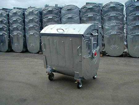 Металичиский мусор бак 1100л