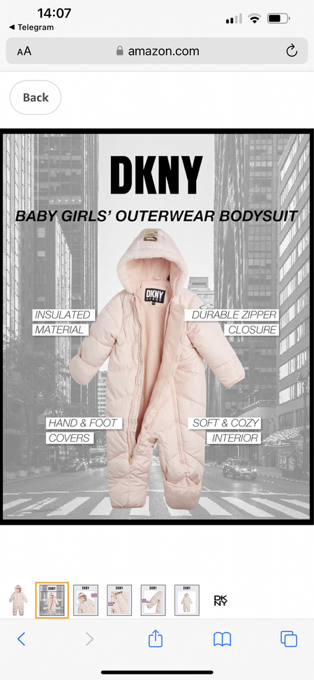 Зимний комбинезон для девочек DKNY