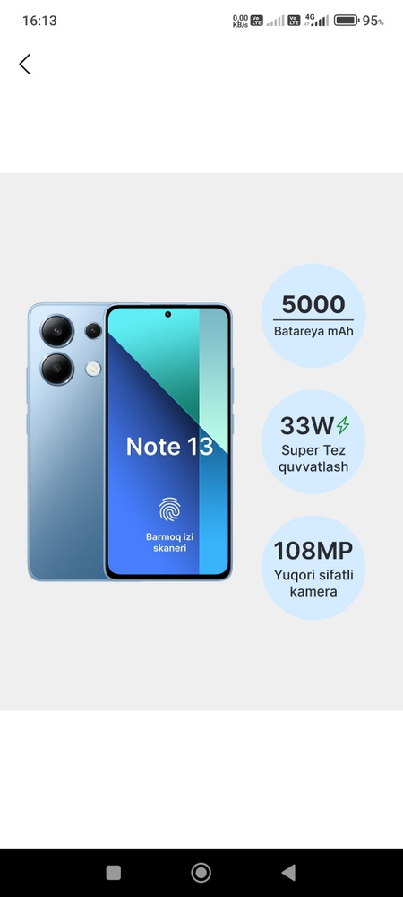 Redmi note 13 vakum