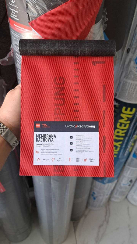 Мембрана для кровли. Сorotop RED Strong 180. Супердиффузионная.
