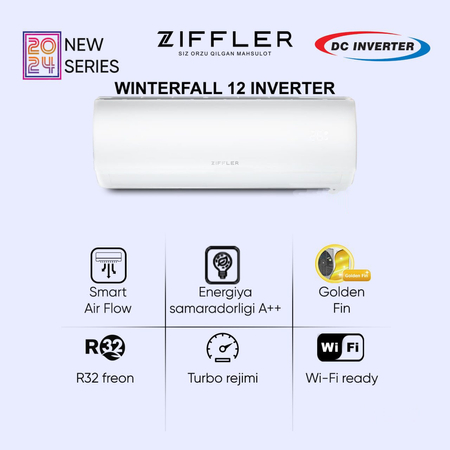 Успейте купить!Кондиционер ZIFFLER 12 inverter!Качество гарантировано!