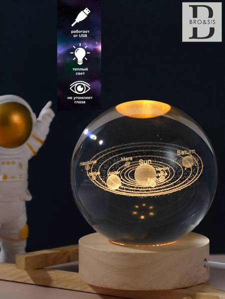 Светильник ночник 3D Сфера