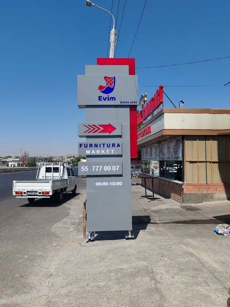 Tashqi Reklama xizmati\\nObyomni Bukva \\nPsedo Bukva\\nMetall Bukva \\nMetall