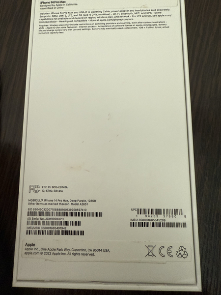 Iphone 14 pro max 128 gb ideal LL/A