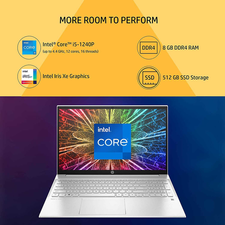 HP Pavilion 15,6 FHD iPS i5-1240P, 8 ГБ, 512 ГБ 12-ядра