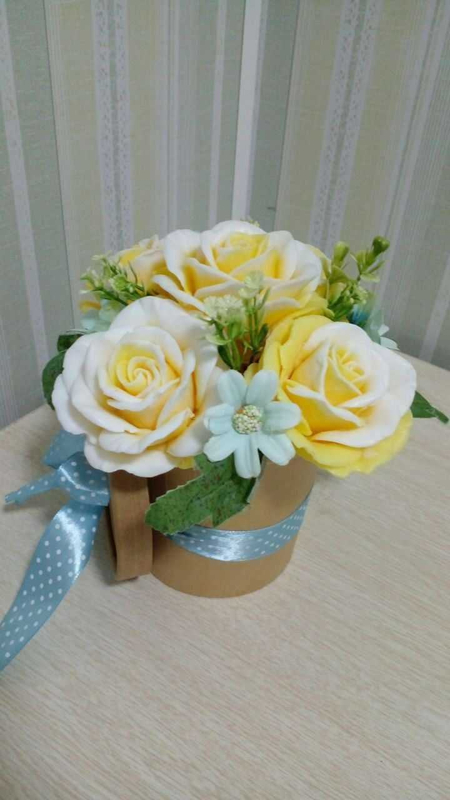 Букет цветов из мыла, Buket gullar