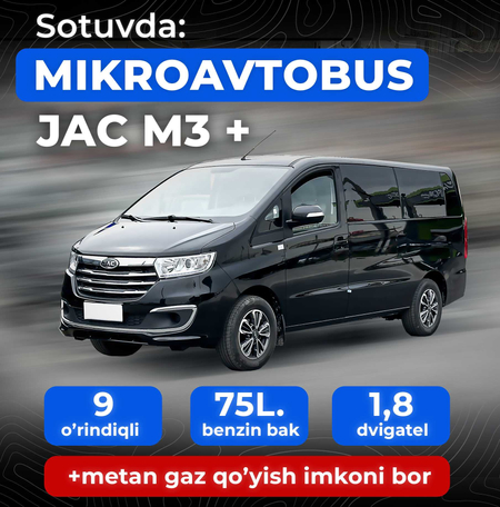 Kafolatli va sifatli miniven JAC M3 yangi