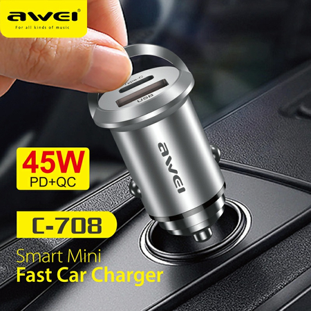 Автомобильное зарядное устройство Awei

45W