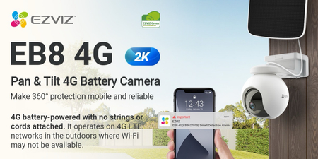 Уличная поворотная IP камера с сим картой EZVIZ EB8 4G 2K 3 Мп