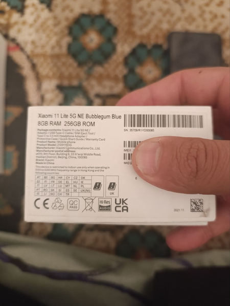 Xiaomi 11 lite 8+8/256 Kelishtirib beraman