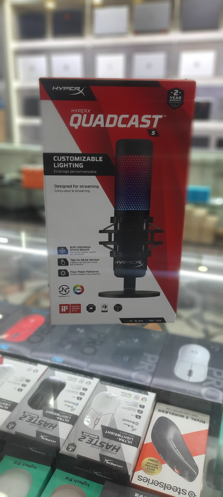 HyperX QuadCast S. Стримерский микрофон для компьютера