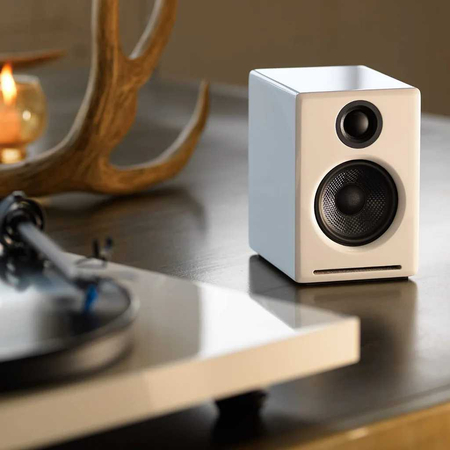 Audioengine A2+ Hi-Fi Wireless Desktop Speakers, Royal White (Pair)