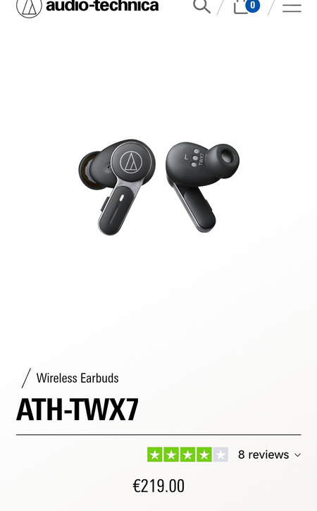 Наушники Audio-Technica ATH-TWX7, Bluetooth, внутриканальные, черный