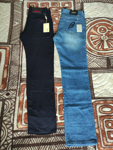 BRIONI джинсы (Италия). Чёрные Летние. Синие Стандарт.