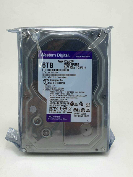 Жёсткие диски. HDD WD PURPLE 1TB. 2TB/3TB/4TB/6TB/8TB/10TB
WD HDD 12TB