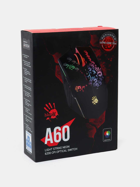 Проводная игровая мышь Bloody A60 Light Strike Wired Gaming Mouse