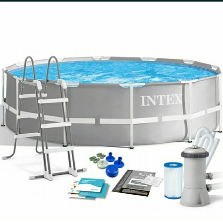Basseyn intex 366x99 круглый каркасный бассейн купить