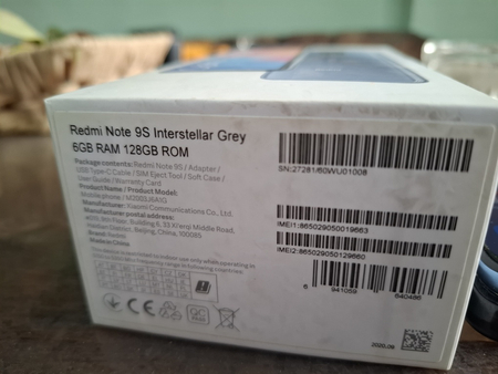 Xiaomi Redmi note 9S на 128гб