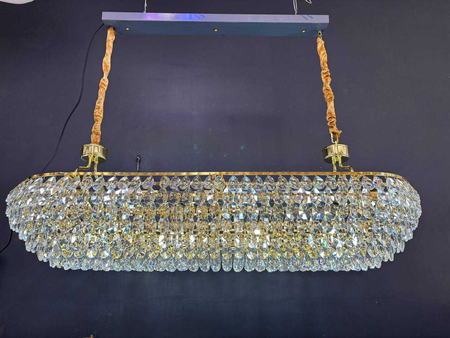 Qandil,kristall,balandligi sozlanadi,2 xil shaklda: E14 lampa, lyustra