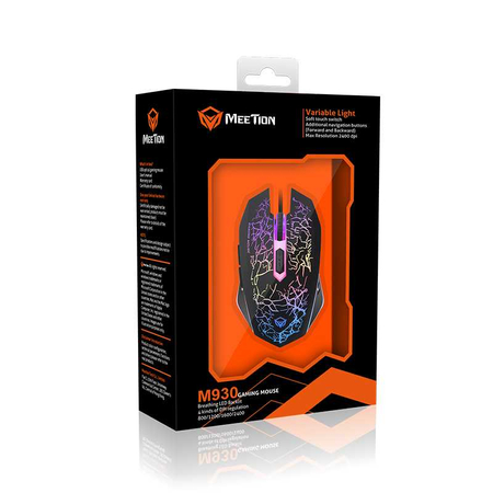 Игровая мышь с подсветкой Meetion M930 LED Wired Backlit Gaming Mouse