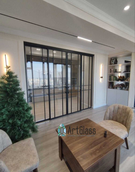 Стеклянные окна | двери | перегородки | витражи | Лофт - LOFT | OD-4