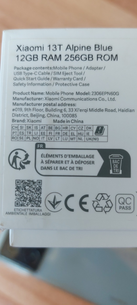 Xiaomi 13t 12/256