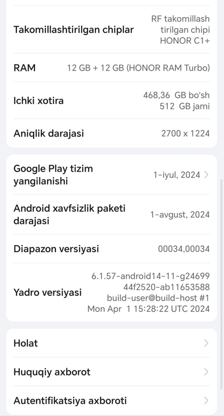 Honor 200 pro sotiladi