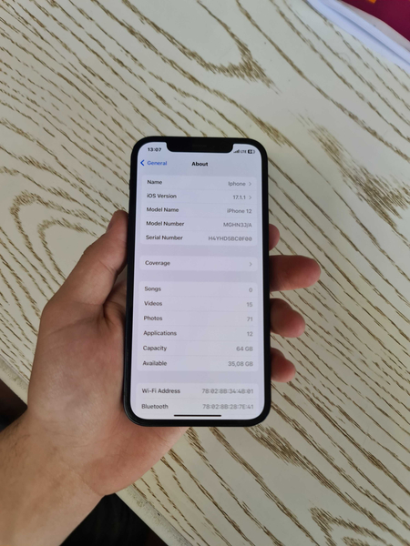 Iphone 12 xotirasi 64 gb yomkisti 87%