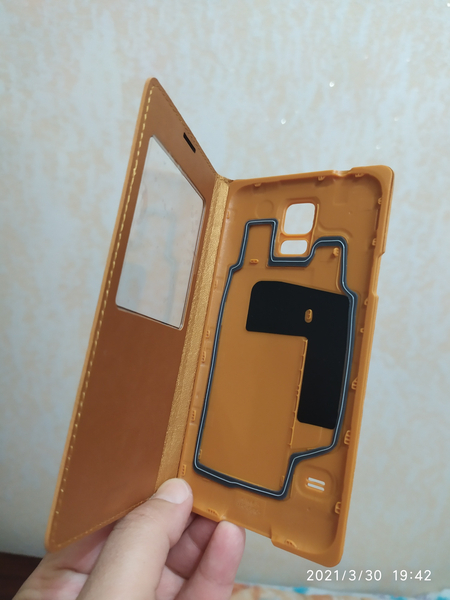Чехол книжка для Samsung Galaxy S5. Золотой.