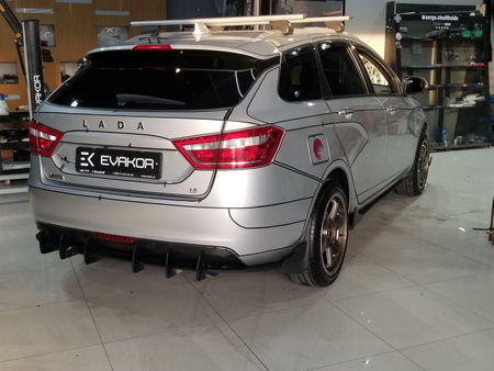 Lada Vesta Tuning бампер! Губа, Сплиттер, Диффузор.