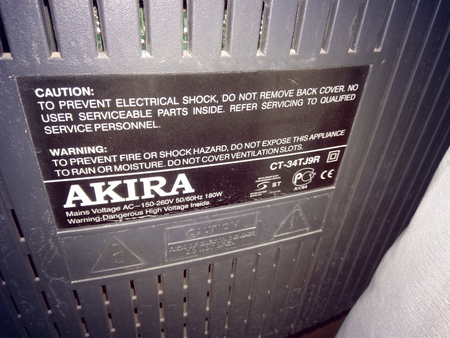 Телевизор 34 дюйма, AKIRA CT-34TJ9R