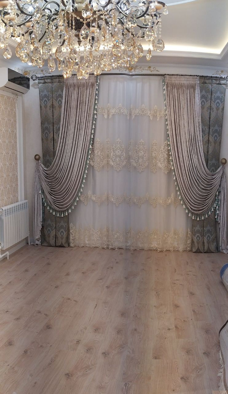 Parda tikamiz va karniz o'rnatamiz