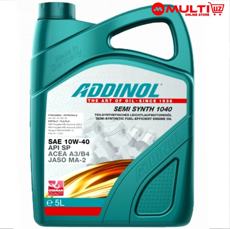 Addinol 10w40 полусинтетическое маторное масло 4л