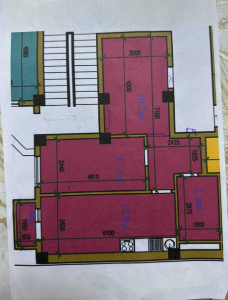 Новостройка Юнусабад-13, 2/7/9 51,4 м², коробка, можно делать ремонт=