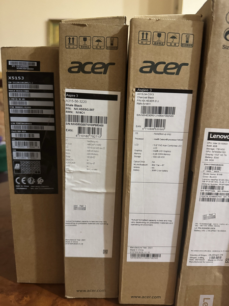 Коробки от Ноутбуков Acer/Lenovo/ASUS