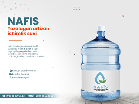 Артизанская питьевая вода Nafis 20Л Artizan ichimlik suvi Nafis 20L