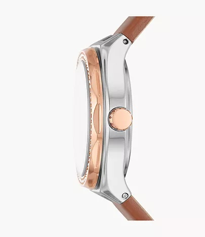 Fossil Коричневые кожаные часы BQ3803
