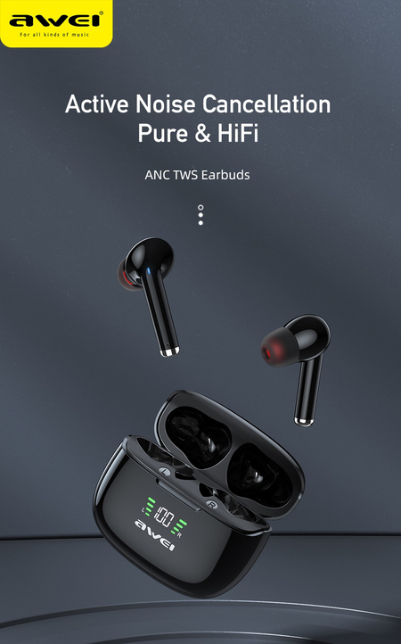 earbuds с шумоподавлением airpods awei TA8