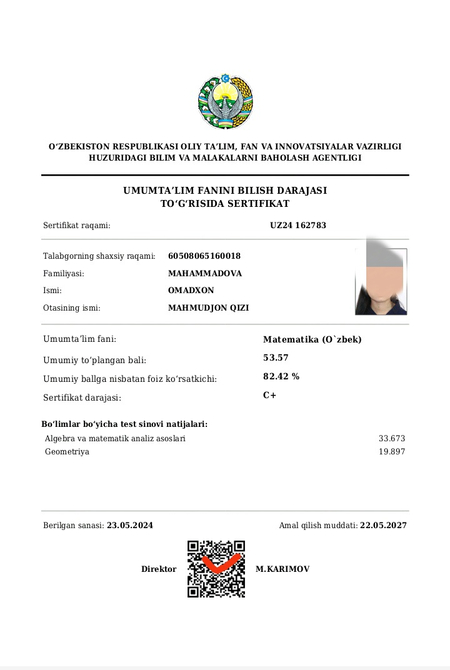 Dars bermoqchiman Fizika va Matematika fanlaridan