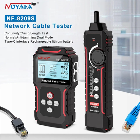 Многофункциональный тестер Noyafa NF-8209S, tester ethernet lan rg45