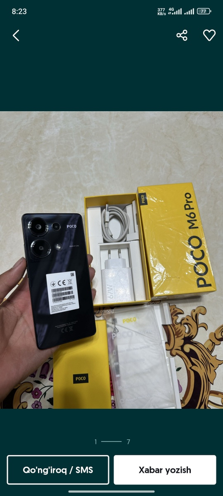 poco m6 pro 8/256. yangi hamma narsasi bor 1 oy boʻmadi pul kk