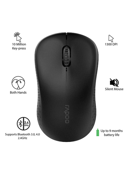 Мышка  WL Rapoo M160 silent          (NT4959)