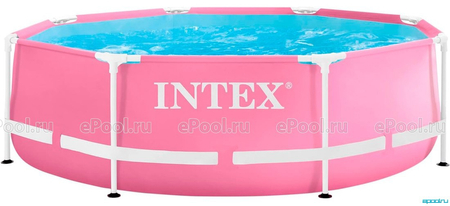 Intex бассейн 2.44х76 см Каркасный.свет розовый