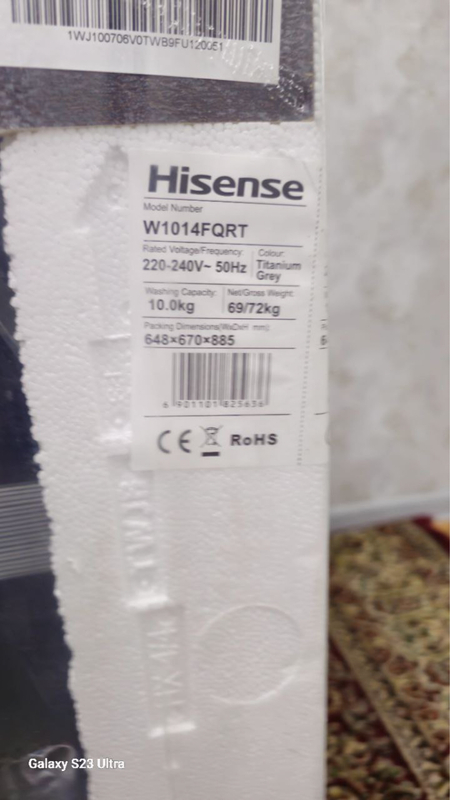 Hisense 10 kg kir moshina yengi ochilmagan