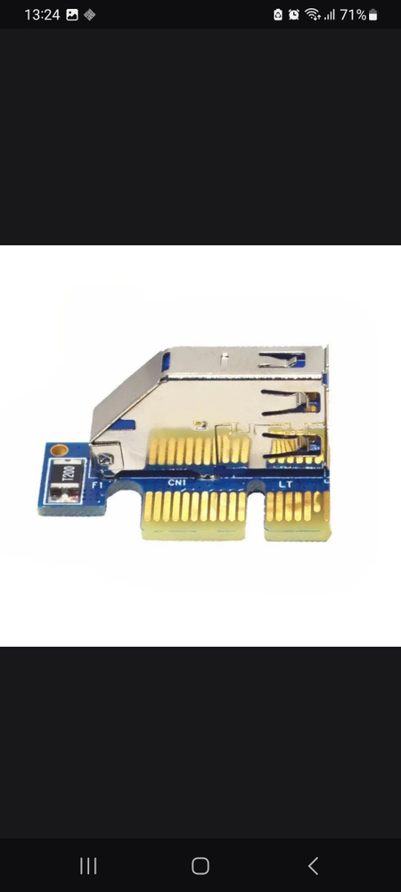 Адаптер РСІE PCI Express X1 на Райзер-карту