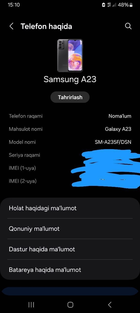 Samsung A235F/DSN